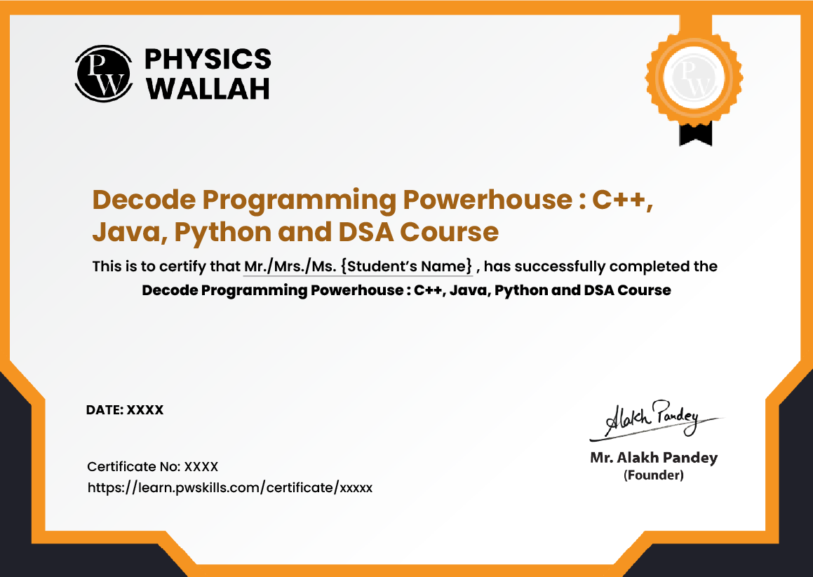 Dsa Courses Java Python C For Algorithms And Structures Pw Skills 7851