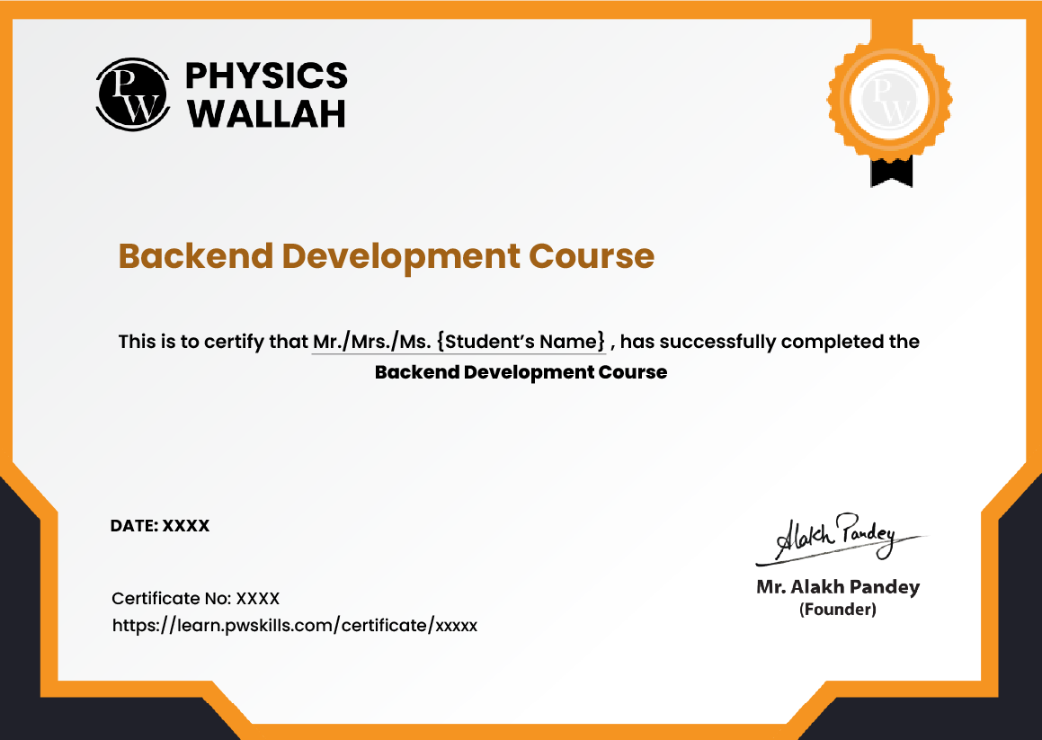 Free Backend Development Course - PW Skills